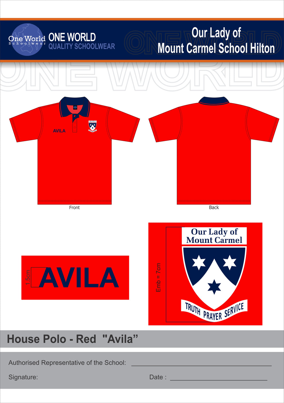 House Polos - Avila (Red) – Our Lady of Mount Carmel School, Hilton
